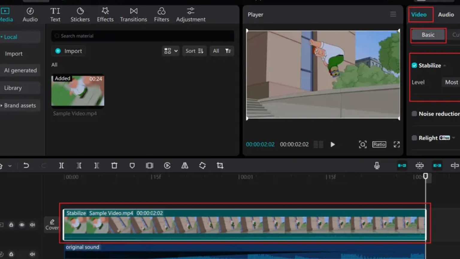 How to Stabilize Shaky Footage in Your Videos By Using Capcut Desktop ...